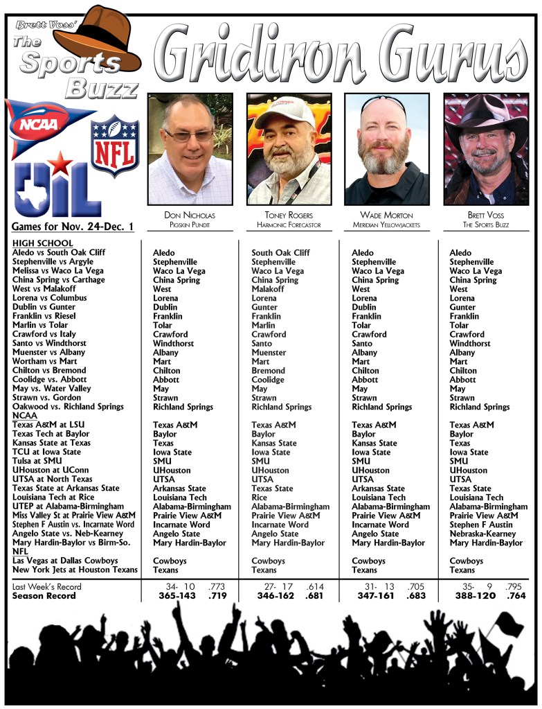 GRIDIRON GURUS: WEEK 14 – Brett Voss' Sports Buzz